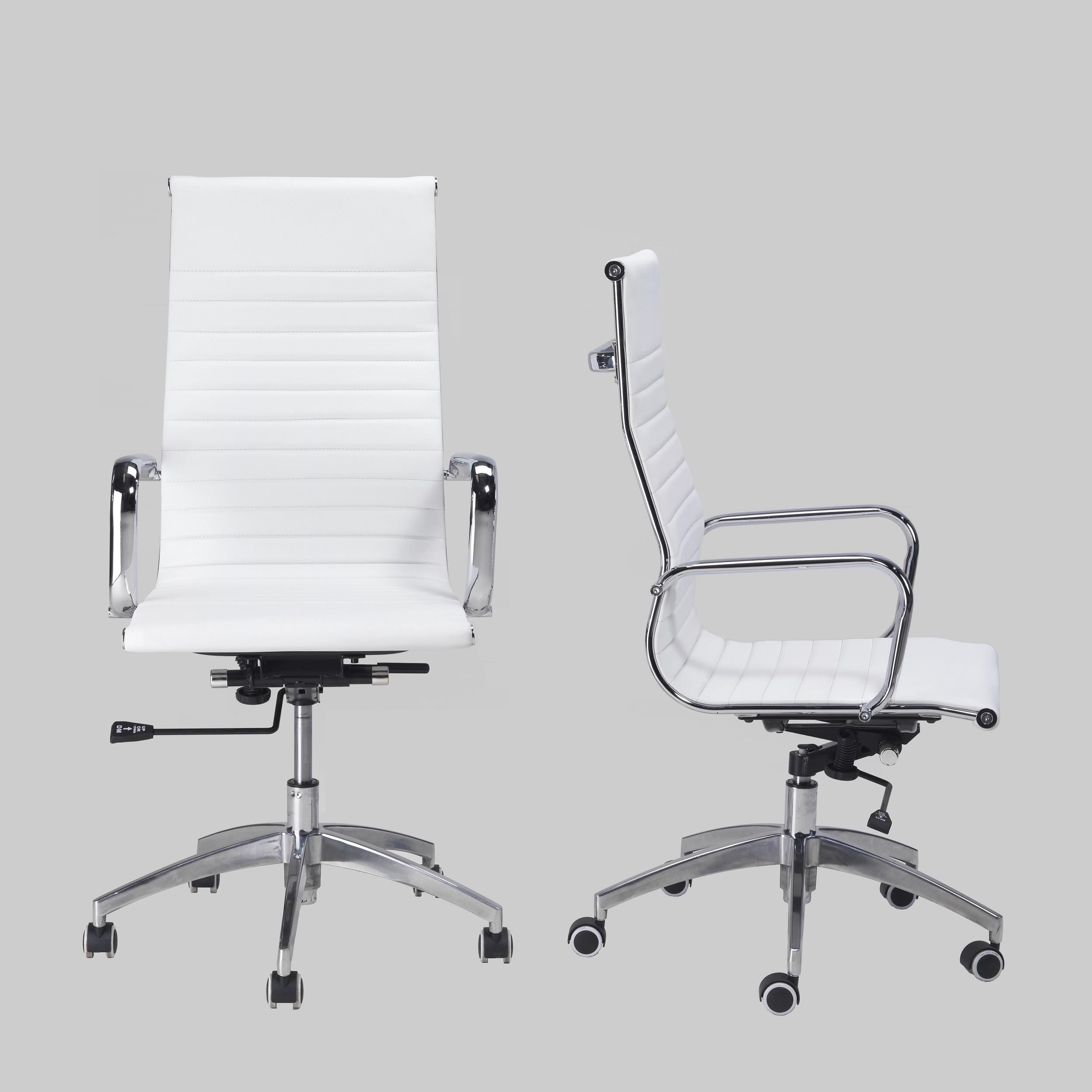 Executive chair BIG BUSINESS White / Chrome - Adexpo