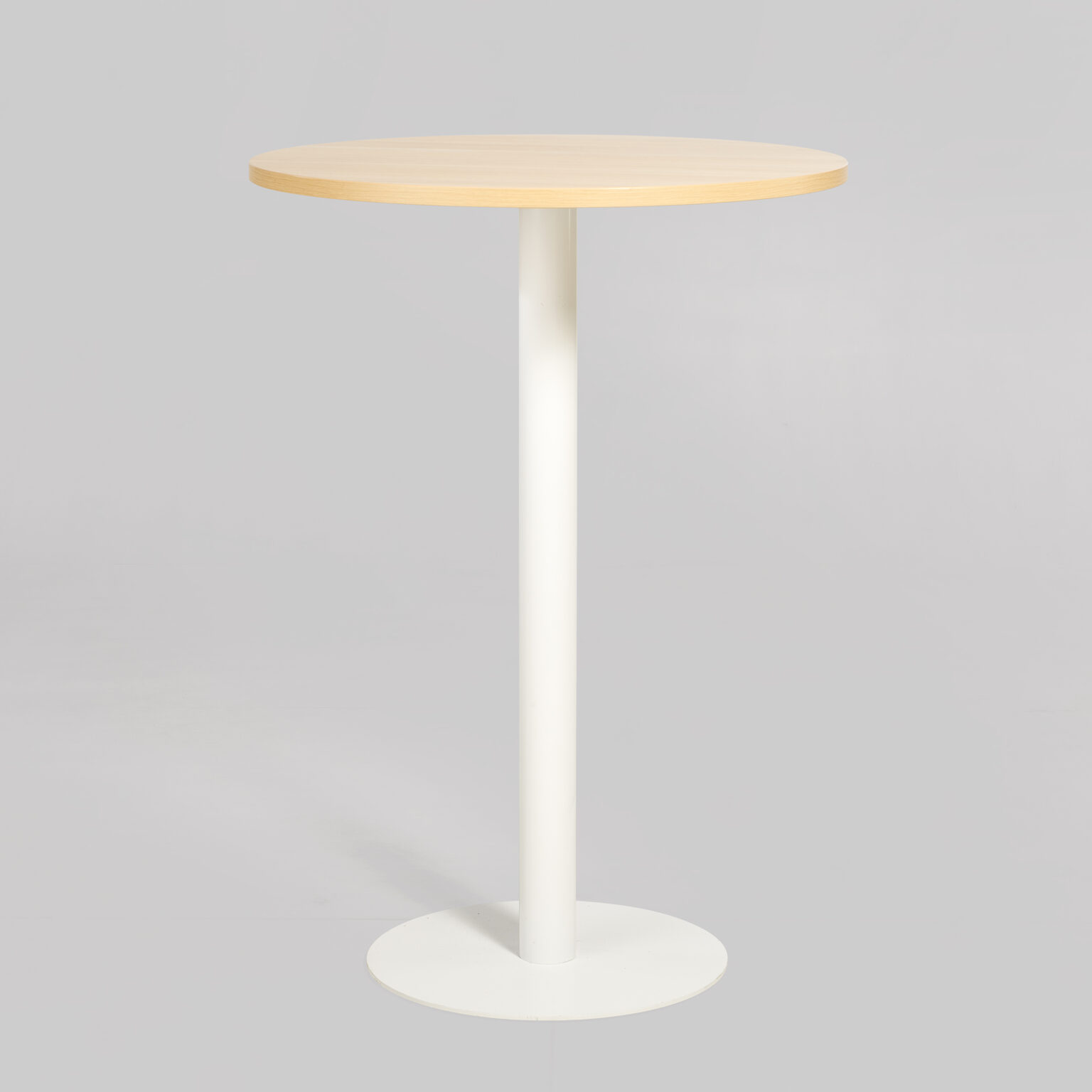 Poseur table PUB Ø80 White / Oak - Adexpo